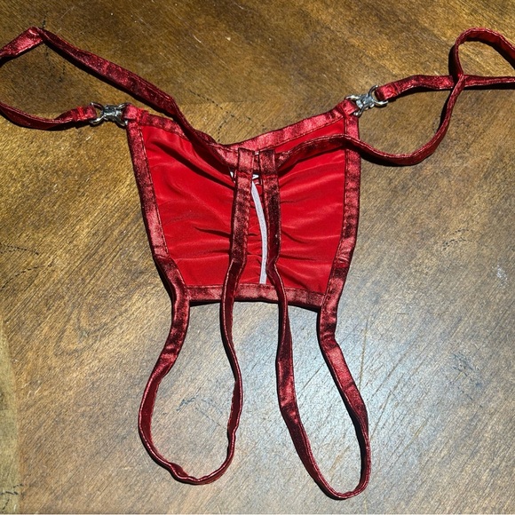 Source Unknown | Intimates & Sleepwear | Nwot Sexy Skimpy Red Lame ...